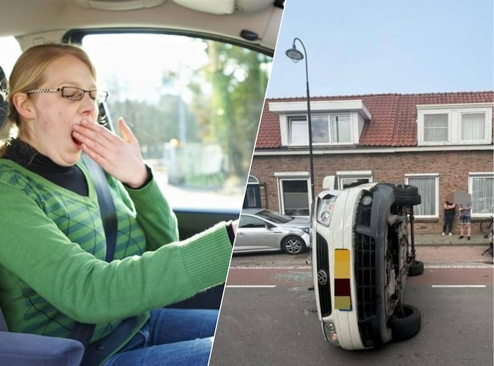 Man valt in slaap achter het stuur en botst op auto’s van eigen familie: mag je doodmoe achter ...