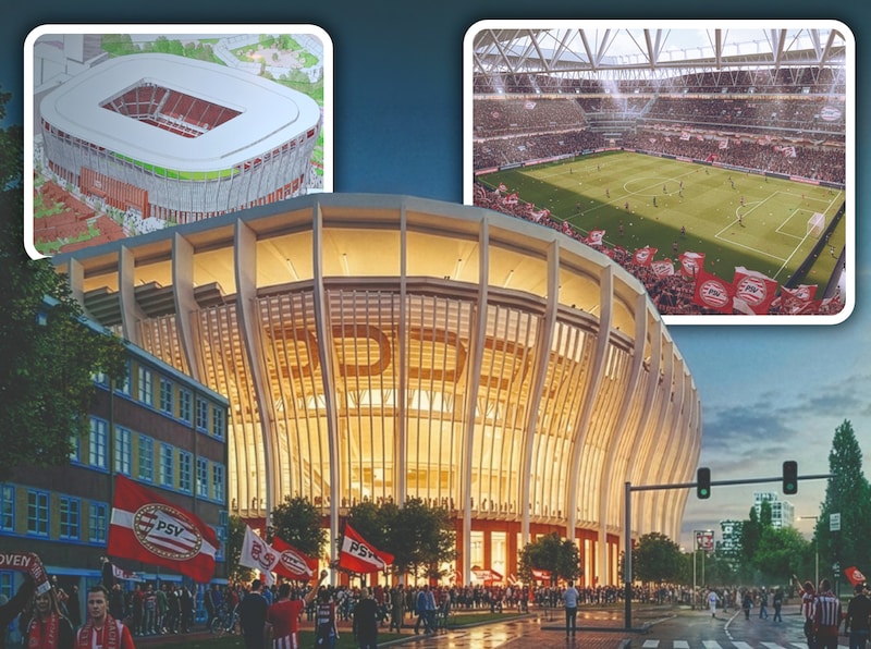 Vijf vragen en antwoorden over het nieuwe stadion van PSV, dat voor ...