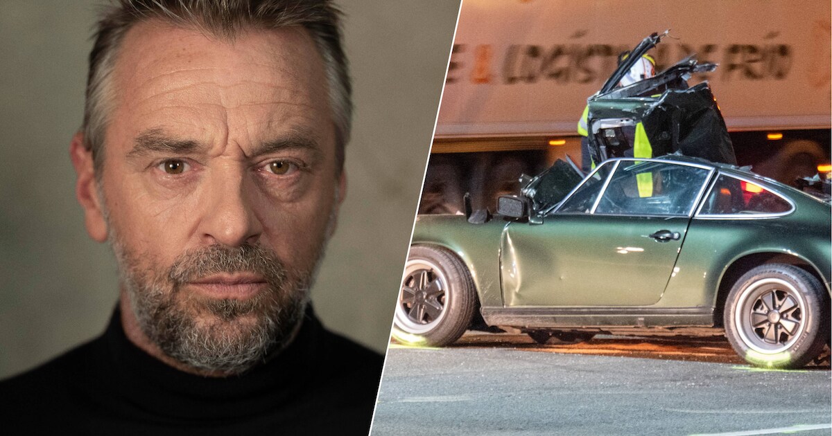 Total loss gereden Porsche van presentator en acteur Tom Waes ...