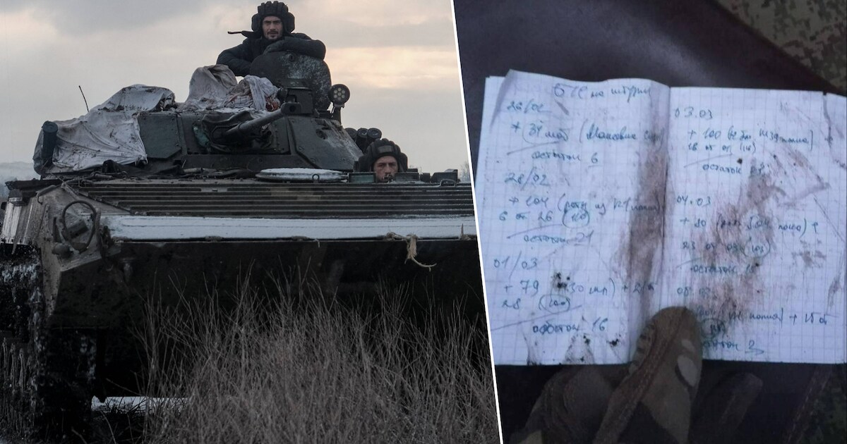 Oekraïne neemt Russische officier gevangen die in schriftje harde ...