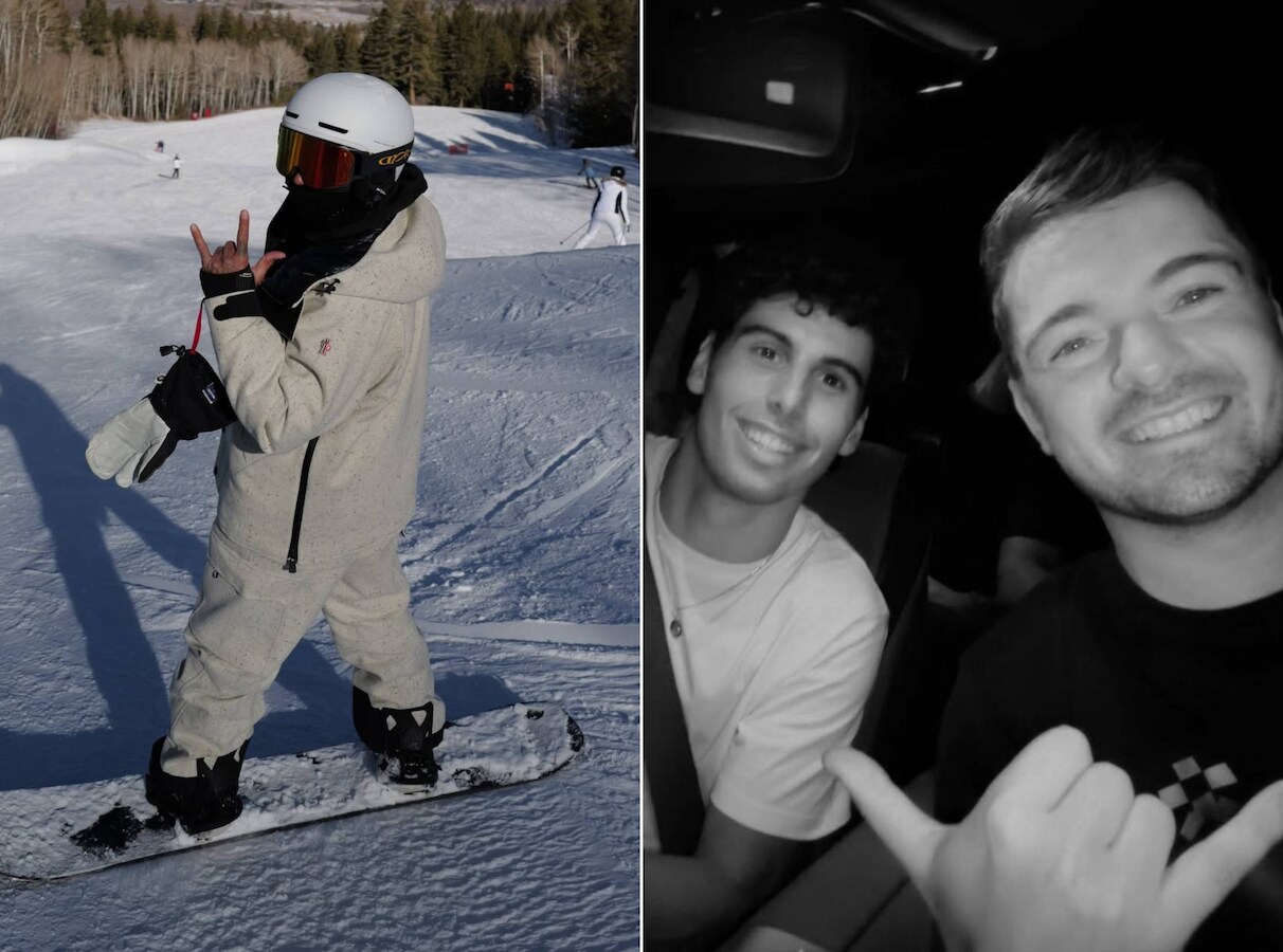 F1 in de winterstop | Lewis Hamilton met snowboard op de piste ...