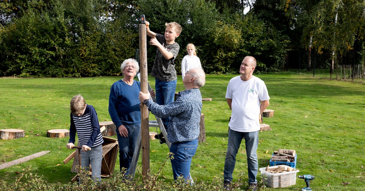 Na brief van Olaf dartelen kinderen én bijen in de vernieuwde speeltuin ...