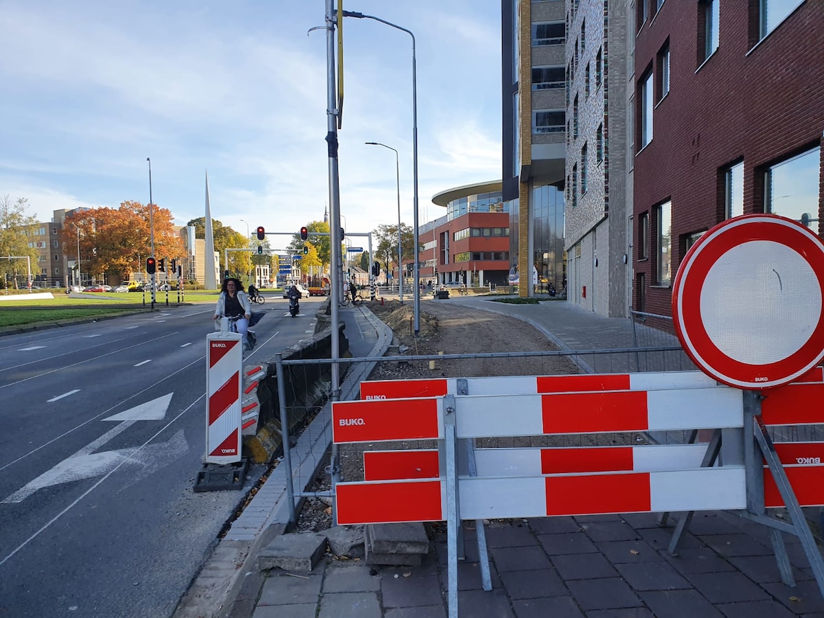 Fietspad Marconiplein nog tot december een zandbak, gevaarlijke ...