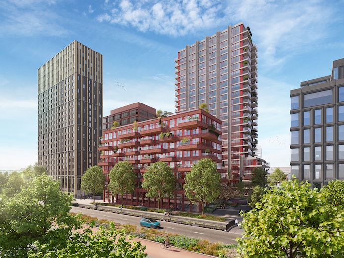 Twee joekels van woontorens worden vanaf nu uit de grond gestampt vlak ...