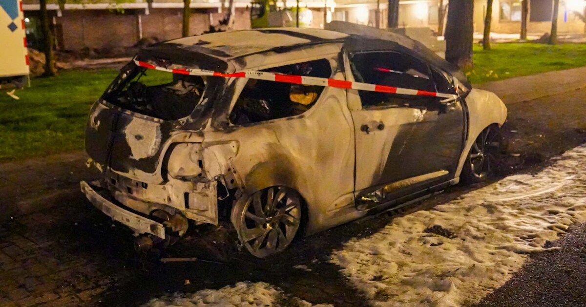 Geparkeerde auto brandt volledig uit in Helmond | Regio | ED.nl