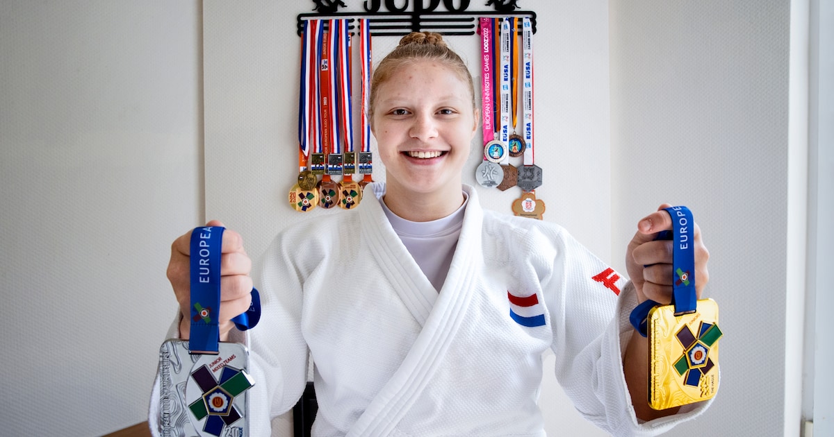 Als Paulien Sweers bij het WK op de tatami staat, zal haar oma haar ...