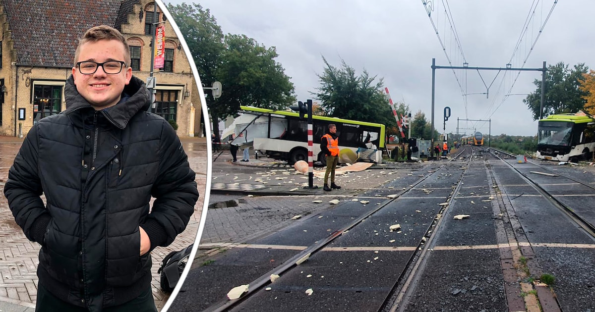 Tiemo (17) zag botsing met bus vanuit de trein: ‘Ik vroeg me meteen af ...