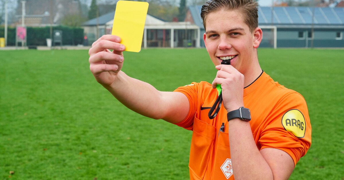 Luca (17) genomineerd voor scheidsrechter van het jaar: ‘Rode kaart ...