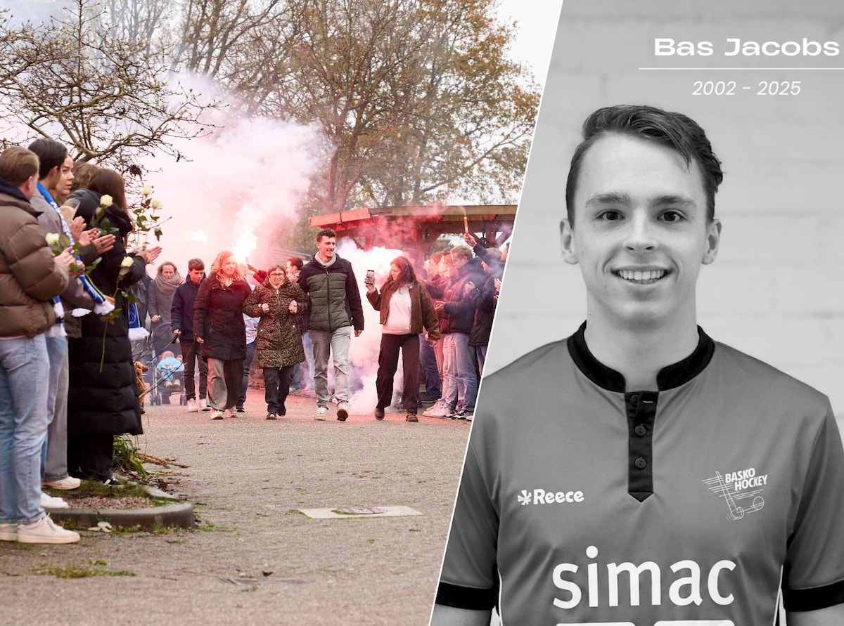 Tranen, chocomel en een erehaag voor hockeyer Bas (23): ‘Hij kreeg ...