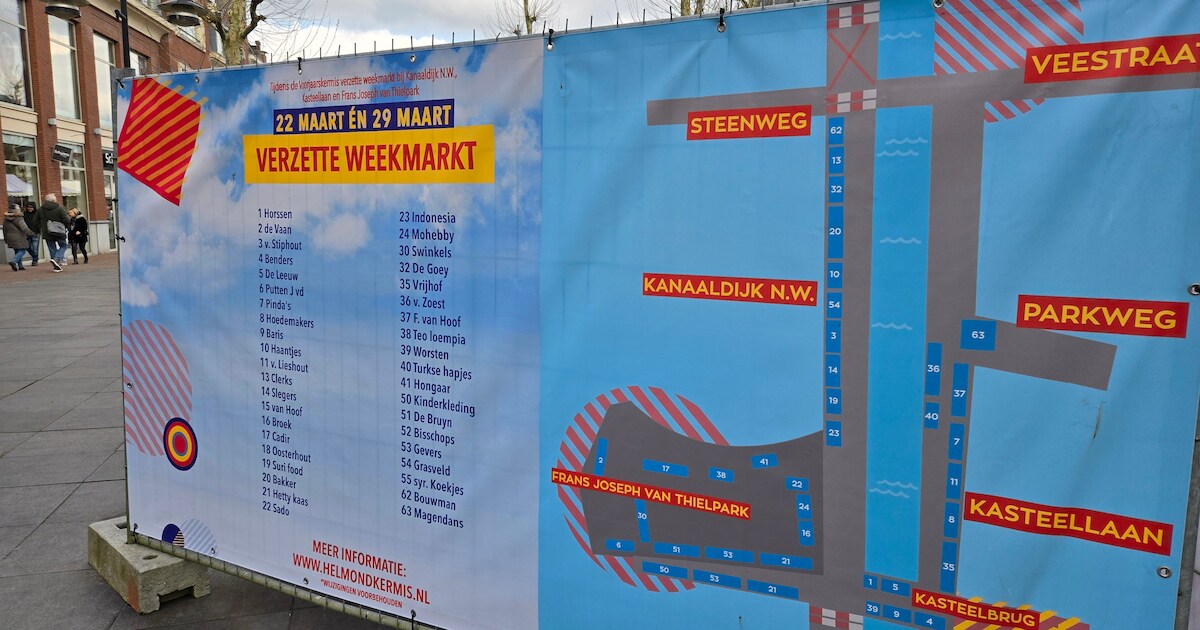 Als het kermis is, staat de Helmondse weekmarkt op deze plek en dat is voor het eerst | Helmond ...
