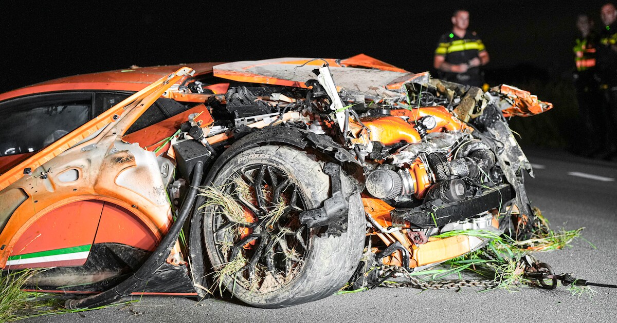 Automobi­list gewond nadat hij met Lamborghi­ni van ruim 350.000 euro ...