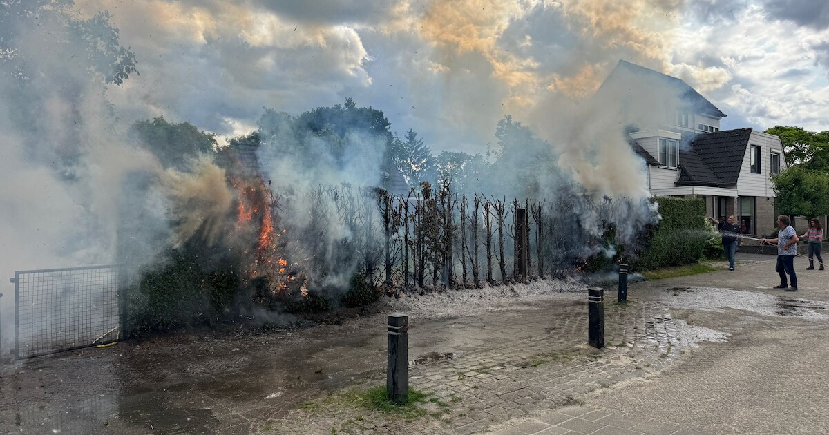 Buurtbewoners helpen brand blussen met tuinslangen in Gemert | Gemert-Bakel | ED.nl