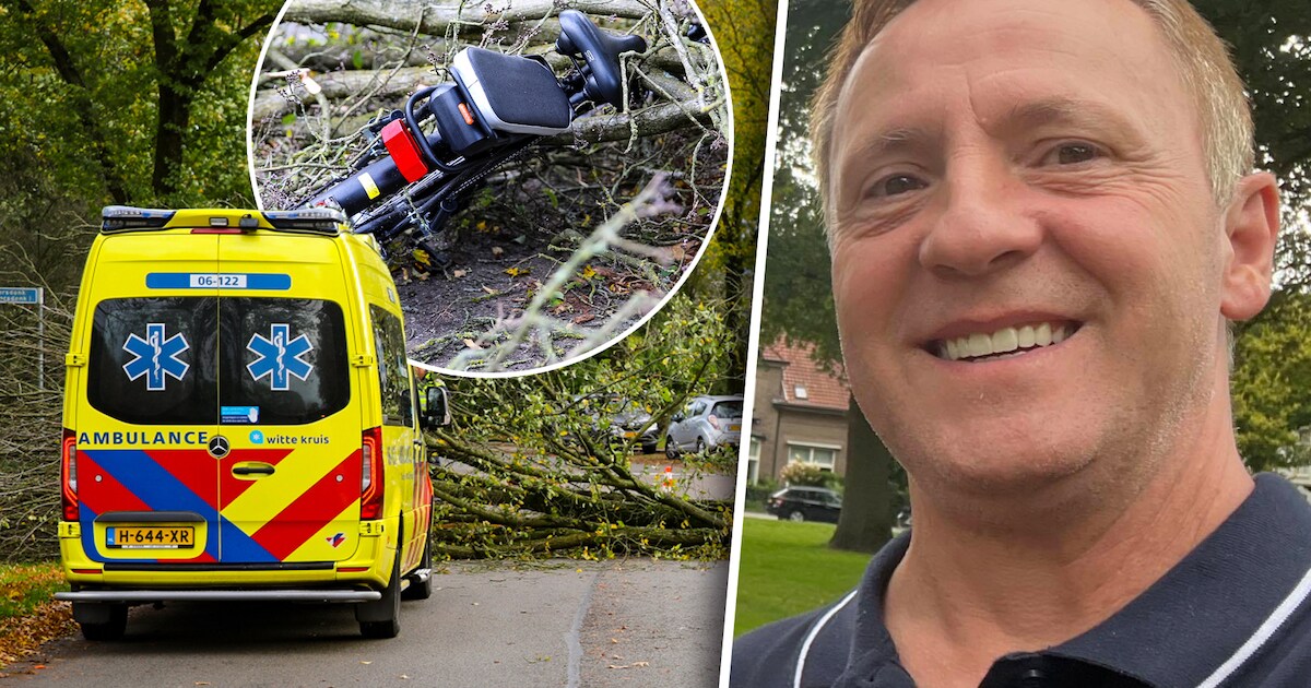 Arben (51) redt vrouw onder omgevallen boom: ‘Blijkbaar krijg je dan ...