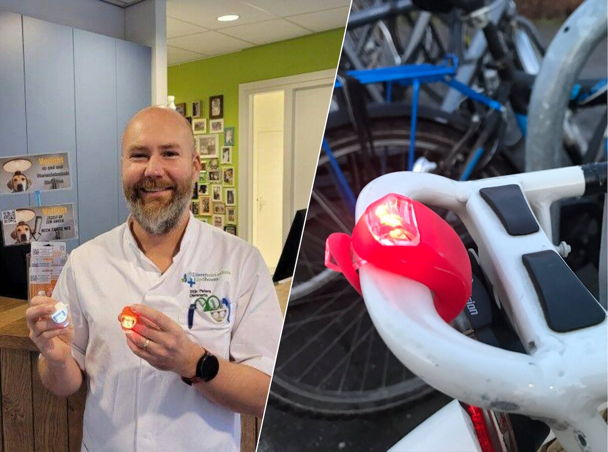 Op weg naar zijn werk deelt Stijn honderden gratis fietslampjes uit ...