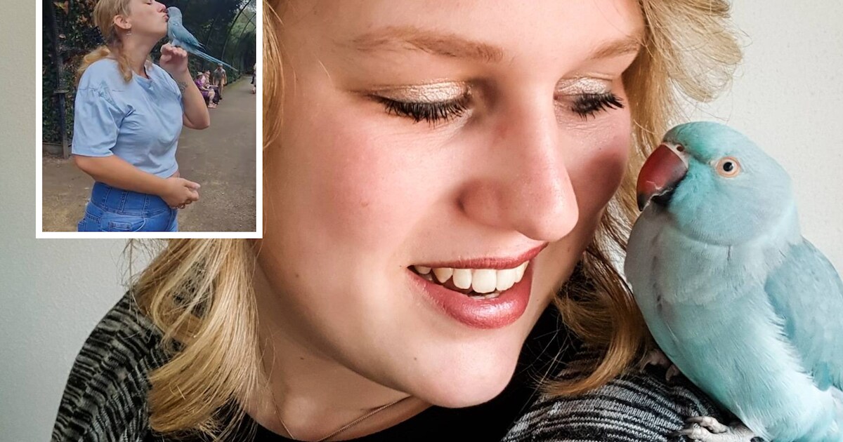 Kellie reisde van Almere naar Veldhoven om haar parkiet vrij te laten ...