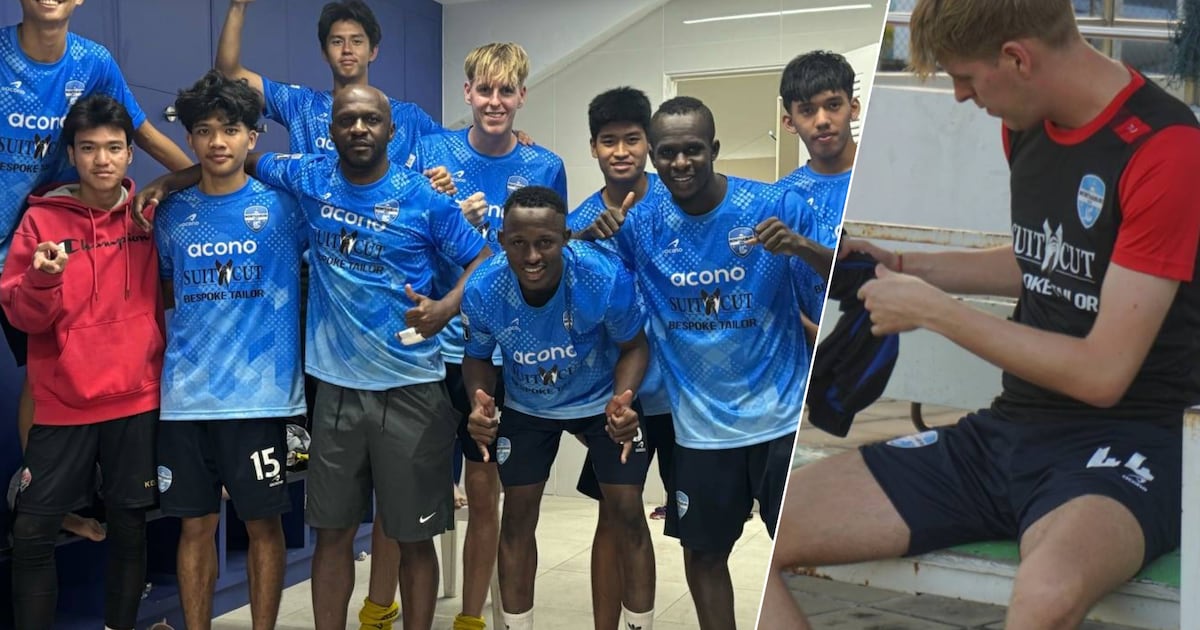 Tom (26) uit Handel leeft zijn voetbaldroom in Thailand: ‘Heel professioneel, tot je vervolgens ...