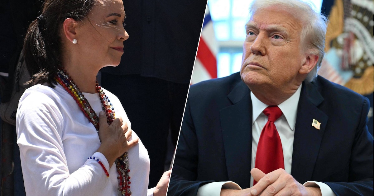 Venezolaanse oppositieleider Machado: ‘Ik heb Trump de Nobelprijs ...