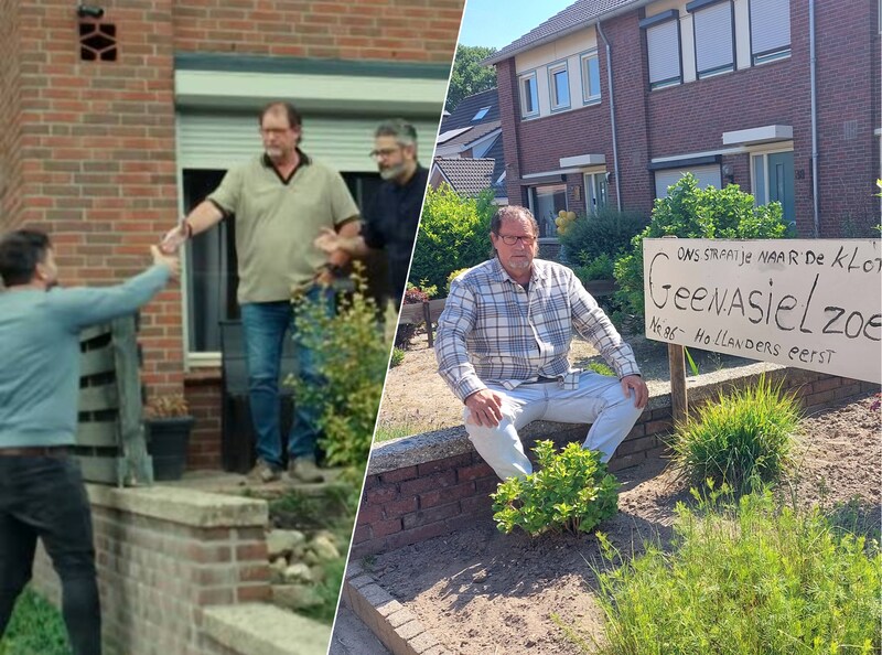 Emiel plaatst borden tegen asielzoekers in zijn tuin, dan staat de ...